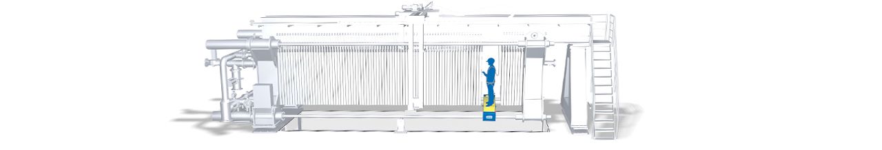 SmartLIFT lifting device for filter press maintenance