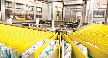 Production platforms for baby diaper production